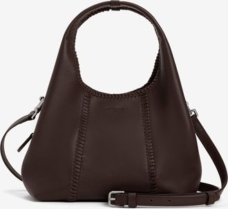 Le Tanneur Petit sac &agrave; main Juliette en cuir lisse et surpiq&ucirc;res