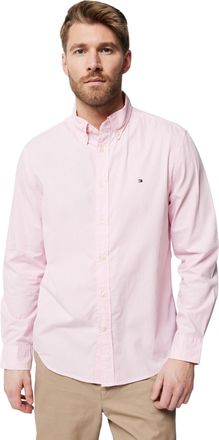 Tommy Hilfiger Herren Flex POPLIN Micro Gingham Shirt MW0MW40457 L/S Shirt, Pink, XXL, Rosa (klassisches Rosa/Karomuster), XXL