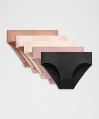 lululemon Culotte bikini InvisiWear taille mi-haute Lot de 5 pour Femmes - Noir - Taille 2XL