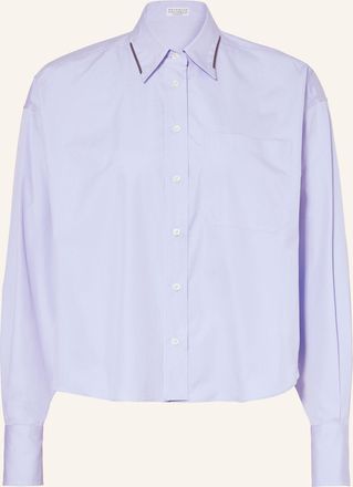 Brunello Cucinelli Brunello Cucinelli Hemdbluse Mit Schmuckteinen blau