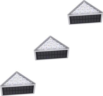 Hemobllo 3st&uuml;cke Solarbetriebene Treppenleuchte Wasserdichtes Licht F&uuml;r Garten Terrasse Und Wege Automatische D&auml;mmerungssensor-funktion F&uuml;r Sichere Beleuchtung