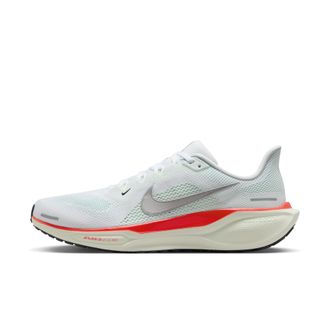 Nike Laufschuh NIKE AIR ZOOM PEGASUS 41, Herren, Gr. 42,5, wei&szlig;, metallic silber, barely gr&uuml;n, Textil, Schuhe Laufschuh, Topseller