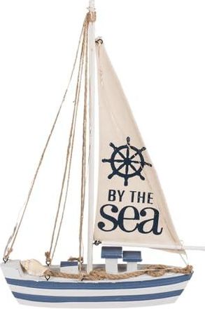 Out of the Blue Holz-Segelschiff mit 11 LED, ca. 38,5 x 25 x 5 cm, inklusive Batterien