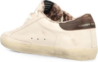 Golden Goose Distressed Leather Sneakers - Beige