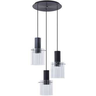 Lucande Lucande - Suspension en verre &agrave; intensit&eacute; variable EIrian en m&eacute;tal pour salon & salle &agrave; manger