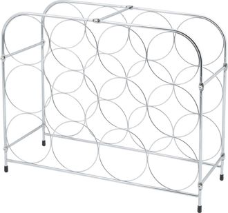 axentia Weinregal, Eisen, Silber, ca. 41 x 34 x 17 cm