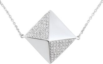 Edenly Collier Schöpfung - Sautoir- Kette Rohdiamanten Weißgold- 18 Karat