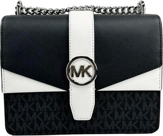Michael Kors Sac bandouli&egrave;re cha&icirc;ne logo signature - Femme - Sacs - Gris - Taille: ONE Size