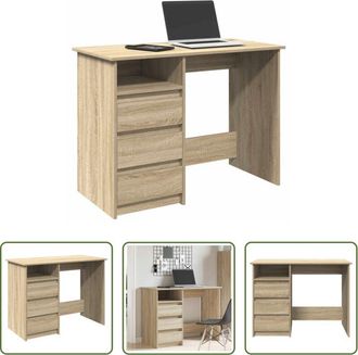 vidaXL Holzwerkstoff Schreibtisch - Schreibtisch Sonoma-Eiche 102x50x75 cm Holzwerkstoff