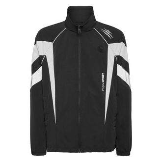 Plein Sport Homme, Vestes, Noir, Taille: 3XL Nylon Jogging Bomber Jacket LS Scratch