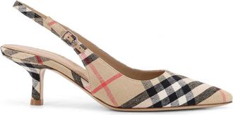 Burberry Femme, Chaussures, Beige, Taille: 38 1/2 EU Dame Slingback Escarpins