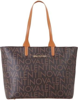 Valentino sac shopper sac &agrave; &eacute;paule Regina Re Shopping Bag Moro/Naturale marron fonc&eacute;