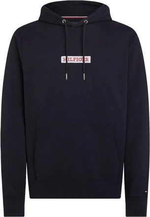 Tommy Hilfiger Homme, Sweatshirts et sweats &agrave; capuche, Noir, Taille: L Manteau &agrave; Capuche Noir avec Logo