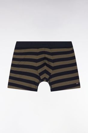 Eden Park Boxer En Jersey De Coton Stretch Cercl&eacute; Marine Et Kaki