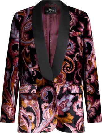 Etro Blazer aus Samt-Jacquard - Rosa