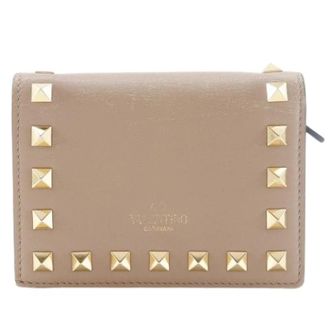 Valentino Pre-owned Leder Portemonnaies - - Pre-owned - Damen - Beige - ONE SIZE