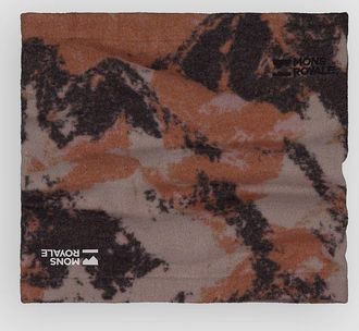 Mons Royale Pileup Wool Fleece Neck Warmer mtn camo orange