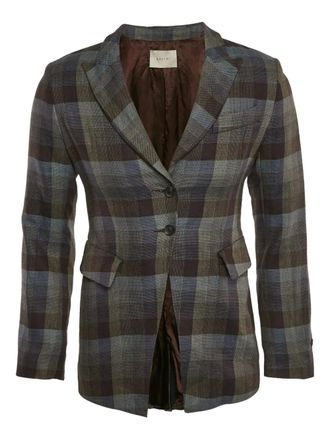 Qasimi blazer boutonné à carreaux - Multicolore