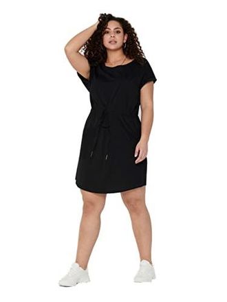Only Carmakoma NOS Femme Carapril Knee Dress Solid Noos Robe, Noir, S EU