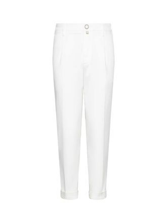 Jacob Cohen Mens Trousers White Cotton