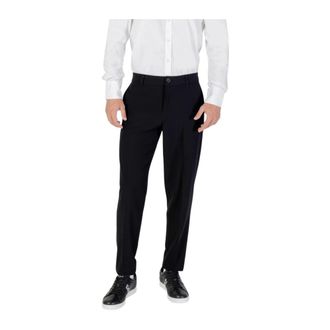A|X Armani Exchange Schwarze Rei&szlig;verschluss-Knopf-Hose mit Taschen - - Trousers - Herren - Schwarzk - W32