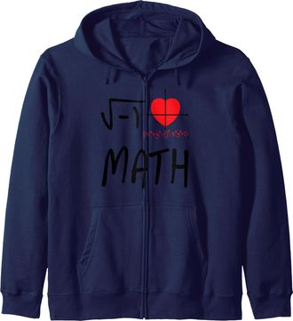 MathWare Lustiger nerdiger Sch&uuml;ler, ich Liebe Mathe-Wortspiel, Algebra-Lehrer Kapuzenjacke