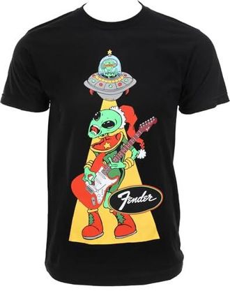 Fender Ugly Christmas T-Shirt Alien Noir Taille XL