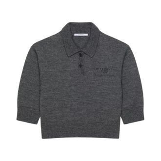 Givenchy Polo-Top aus Wolle - - Tops - Damen - Grau - S