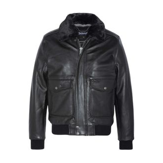 Schott NYC Blouson Aviateur Vintage A-2 - Homme - Vestes - Noir - Taille: M