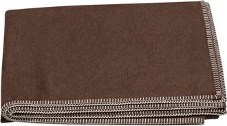 David Fussenegger Decke aus Baumwolle 140 x 200 cm Kuscheldecke mit Zierstich weich, Mocca