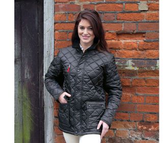 Result Steppjacke Jacke mit Rautensteppung Samtkragen und Fleecefutter XS-3XL