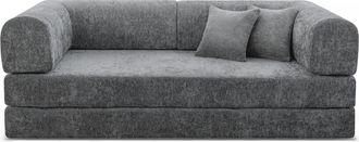 Habitat et Jardin 3-Sitzer-Schlafsofa Elior aus Strukturiertem Stoff - Dunkelgrau