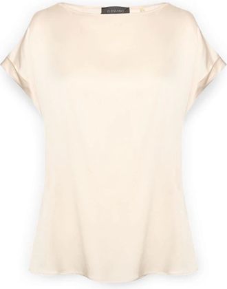 Elena Miro Femme, Blouses et Chemises, Beige, Taille: 44 FR Blouse en satin