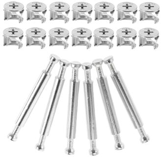 Artibetter 3 In 1 Doppelkopf M&ouml;belbrett Nockenverbinder 48mm aus Eisen mit Exzenterradverbindung f&uuml;r Schrank und Schubladenmontage Kompatibel mit Verschiedenen S