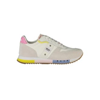 Blauer Wei&szlig;e Leder Damen Sneaker - - Shoes - Damen - Mehrfarbig - 37 EU
