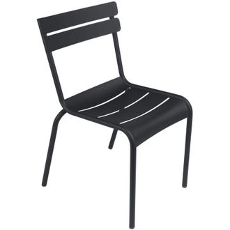 Fermob [GEBRAUCHT] B-Ware Fermob Luxembourg Stuhl Lehnstuhl Outdoor Gartenstuhl Balkonstuhl Anthrazit Grau