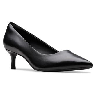 Clarks Unisex Zarey Court Shoe, Black Leather, 36 EU