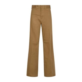 Polo Ralph Lauren Femme, Pantalons, Brun, Taille: 34 FR Pantalon &Eacute;vas&eacute; Tiss&eacute;