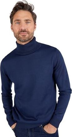 Damart Pull Classique Col Roul&eacute; Homme Bleu Taille L (102-109)
