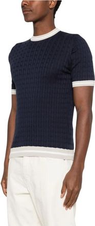 Eleventy Homme, Pulls, Bleu, Taille: L Pulls &agrave; col rond