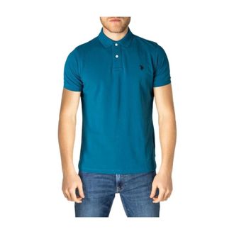 U.S.Polo Association Sportliches Casual Logo Poloshirt - - Tops - Herren - Blau - M