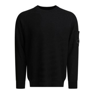 C.P. Company C.p. Company, Homme, Pulls, Noir, Taille: S Pull en laine feutr&eacute;e et coton