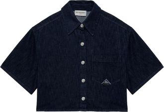 Roy Rogers Femme, Blouses et Chemises, Bleu, Taille: 36 FR Chemise en Denim avec Col Classique