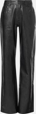 7 For All Mankind Gerade High-Rise-Hose Tess aus Lederimitat