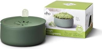 ELHO Magic Microgreens 17 Anzuchtt&ouml;pf - Kr&auml;utertopf f&uuml;r Z&uuml;chten Und Ernten - 100% recyceltes Plastik - &Oslash; 16.8 x H 7.1 cm - Gr&uuml;n/Laubgr&uuml;n