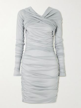 Dolce & Gabbana Mini-robe En Jersey De Laine À Fronces - Gris