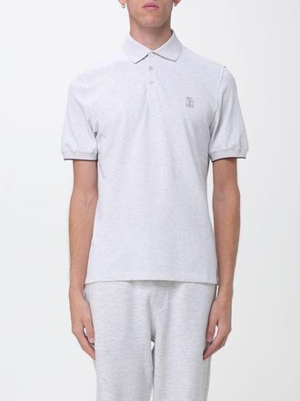 Brunello Cucinelli Polo en coton &agrave; manches courtes avec logo brod&eacute;