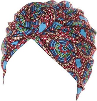 Generic Bandeaux extensibles pour filles et femmes - Couverture de cheveux ethnique florale - Turban - Turban pour femme - Cancer - Chapeau de football, C, Ta