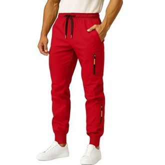 Generic FGUUTYM Pantalon cargo d&eacute;contract&eacute; pour homme avec plusieurs poches - Cordon de serrage - Pantalon de surv&ecirc;tement pour la gym, la course &agrave; pied, lentr