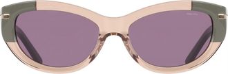 Nike Crescent Fawn Katzenauge-Sonnenbrille f&uuml;r Damen (Sand/Gr&uuml;n)